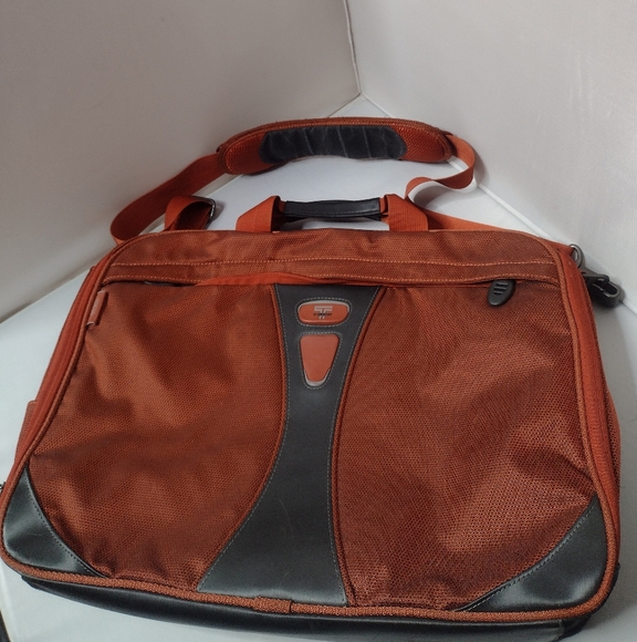 Tumi | Bags | Tumi T Tech Messenger Laptop Shoulder Travel Bag Orange ...